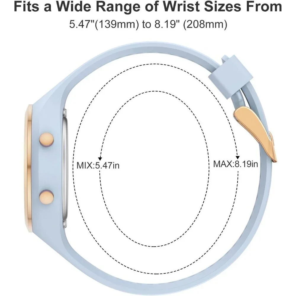 Accessories | Unisex Light Blue Silicone Digital Gold Bezel ...